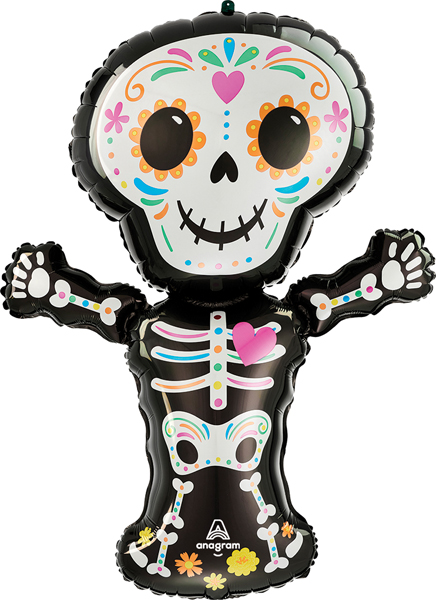 34 Inch Day of the Dead Skeleton Balloon - Balloons.com