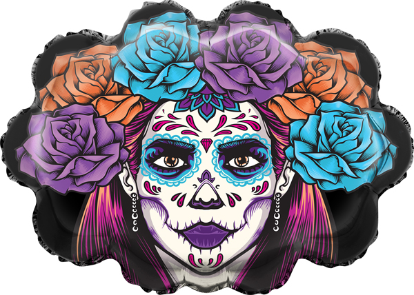 28 In Halloween Day of the Dead Catrina - Balloons.com