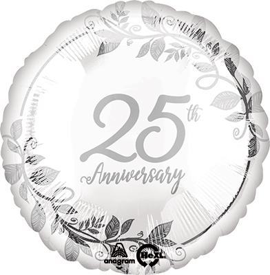 Std 25th Anniversary Silver Balloon - Balloons.com