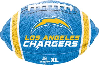 18 Inch NFL Chargers Football Std Shape Balloon - Balloons.com
