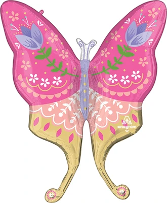 28" Spring Cheer Butterfly Balloon - Balloons.com