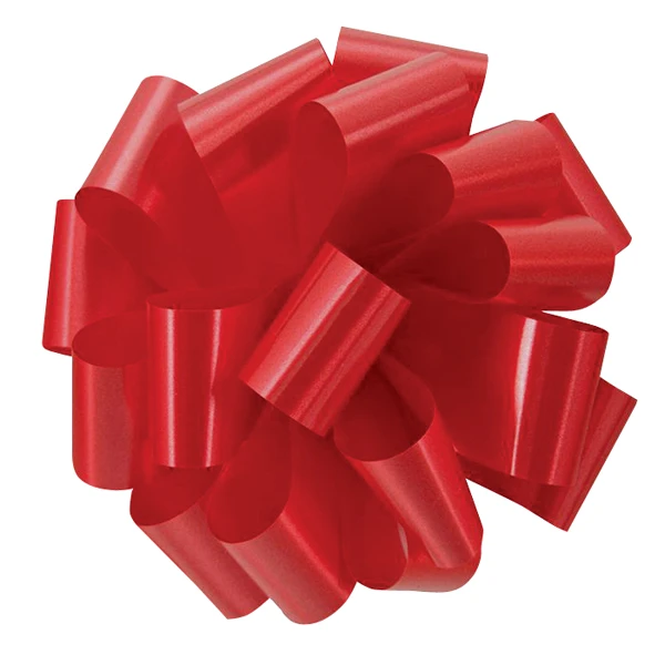5 Inch Prenotch Hot Red Bow - Balloons.com