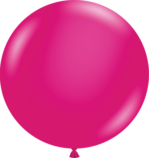 24 Inch Crystal Magenta Latex Balloon 3pk - Balloons.com