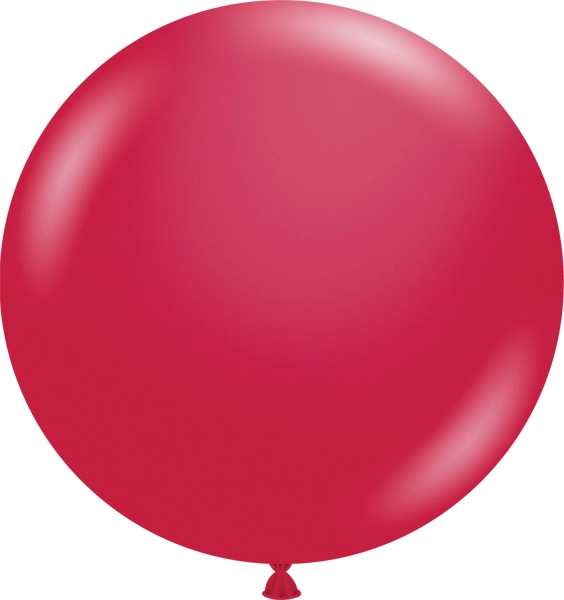 24" Metallic Starfire Red Latex Balloon 3pk - Balloons.com