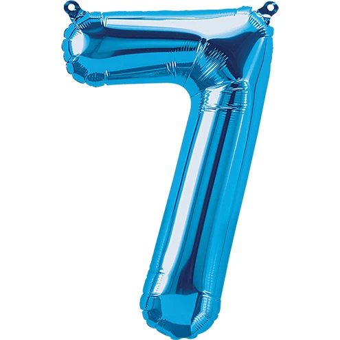 16" Air-fill Number 7 Blue - Balloons.com