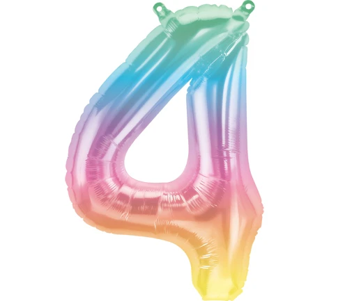 16 Inch Air-Fill Number 4 Jelli Ombre Balloon - Balloons.com