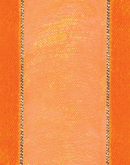 25 yd #9 Satin Edge Orange Fabric Ribbon - Balloons.com
