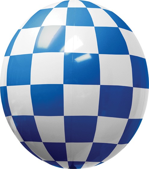 17 Inch Blue & White Checkered Balloon Gizmo - Balloons.com