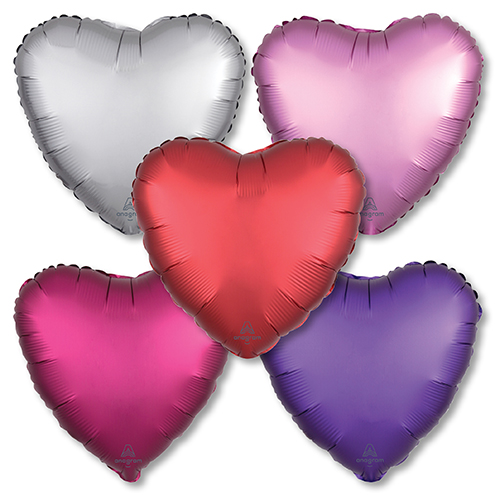 Standard Foil Satin Luxe Heart Assortment 25pk - Balloons.com