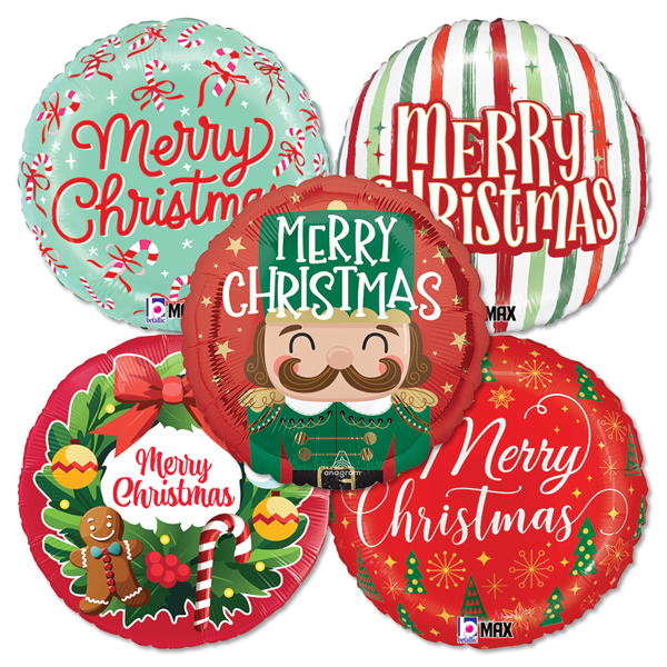 Standard Foil Traditional Christmas Assortment 25pk - Balloons.com