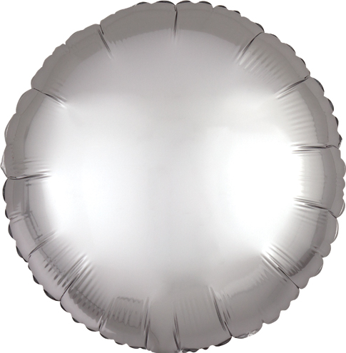 Std Platinum Satin Luxe Circle Balloon - Balloons.com