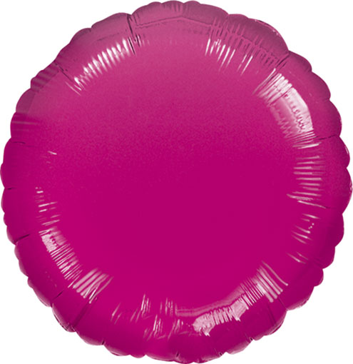 Std Fuchsia Circle Balloon - Balloons.com