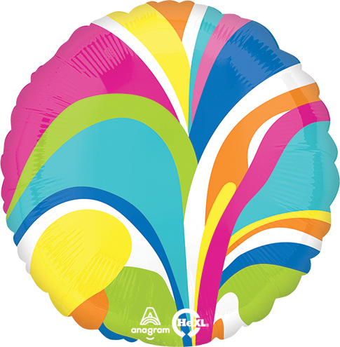 Std Vibrant Macro Marble Circle Balloon - Balloons.com