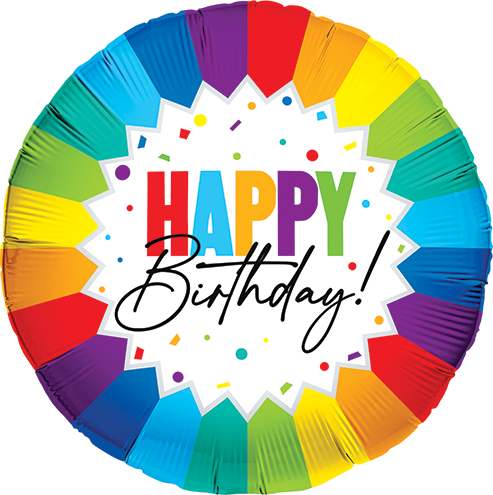Std Bright Colors Birthday Balloon - Balloons.com