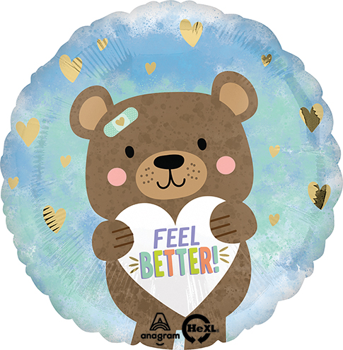 Std Get Well Feel Better Bear Balloon - Balloons.com