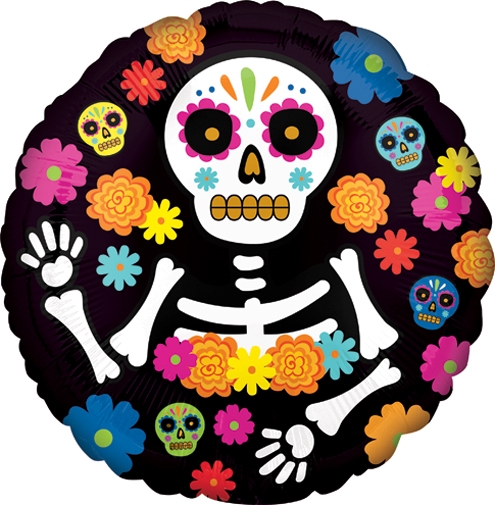 Std Day of the Dead Skeleton Balloon - Balloons.com