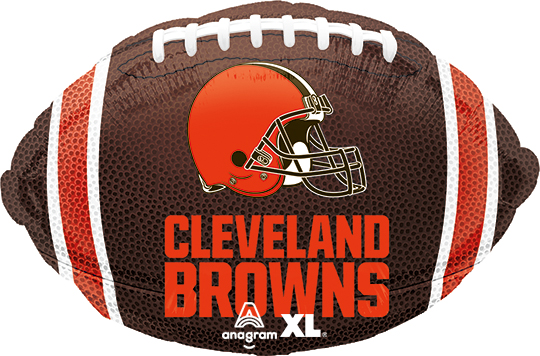 18 Inch NFL Browns Football Std Shape Balloon - Balloons.com