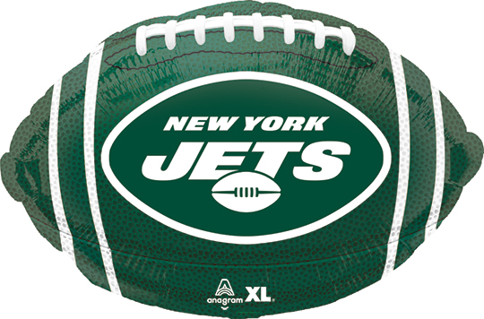 18 Inch NFL Jets Football Std Shape Balloon - Balloons.com