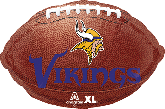 18 Inch NFL Vikings Football Std Shape Balloon - Balloons.com
