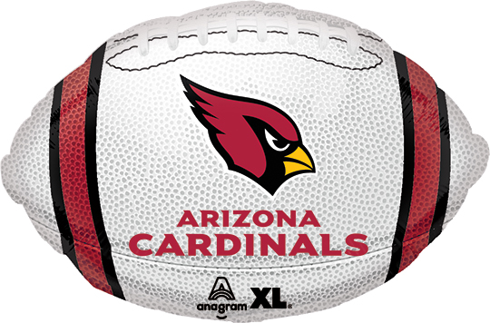 18 Inch NFL Cardinals Football Std Shape Balloon - Balloons.com