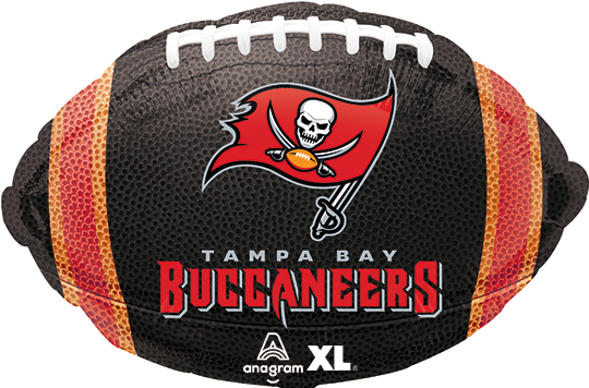 18 Inch NFL Buccaneers Football Std Shape Balloon - Balloons.com
