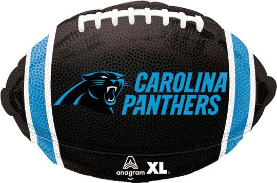 18 Inch NFL Panthers Football Std Shape Balloon - Balloons.com