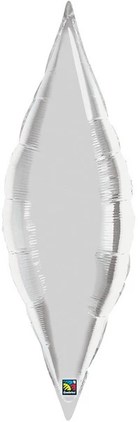 27 Inch Air-fill Silver Taper Decorator Balloon - Balloons.com