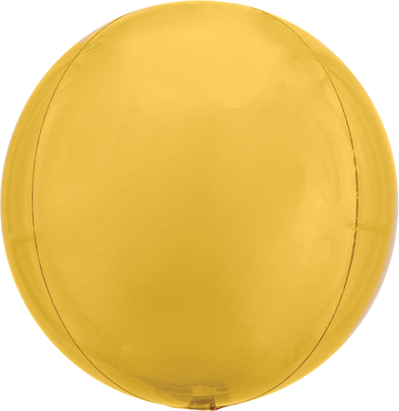 16 Inch Gold Orbz Balloon - Balloons.com