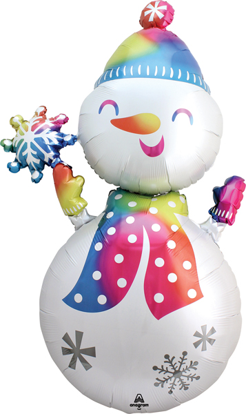 55 Inch Christmas Snowman Multi-Balloon - Balloons.com