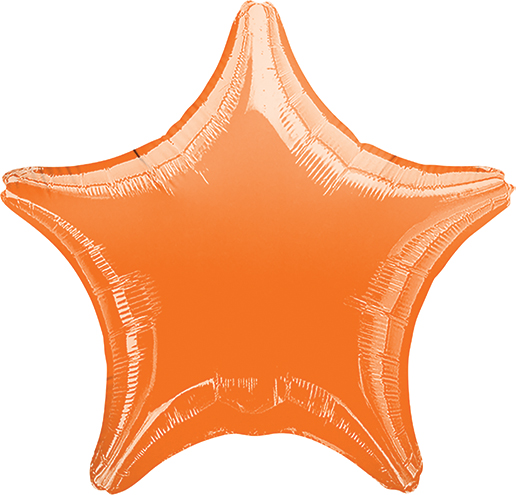 19 Inch Orange Star Balloon - Balloons.com