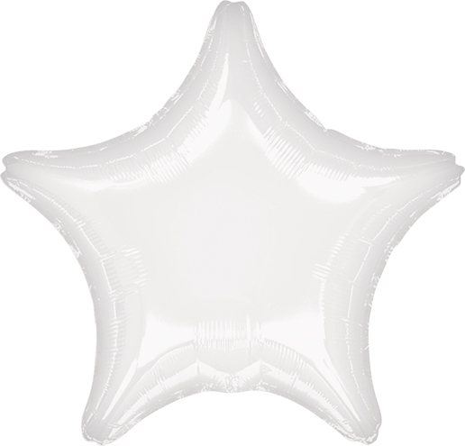 19 Inch White Star Balloon - Balloons.com