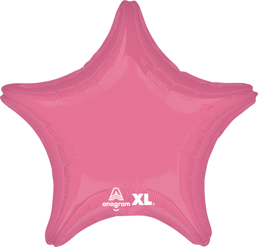 Std Vibrant Pink Star Balloon - Balloons.com