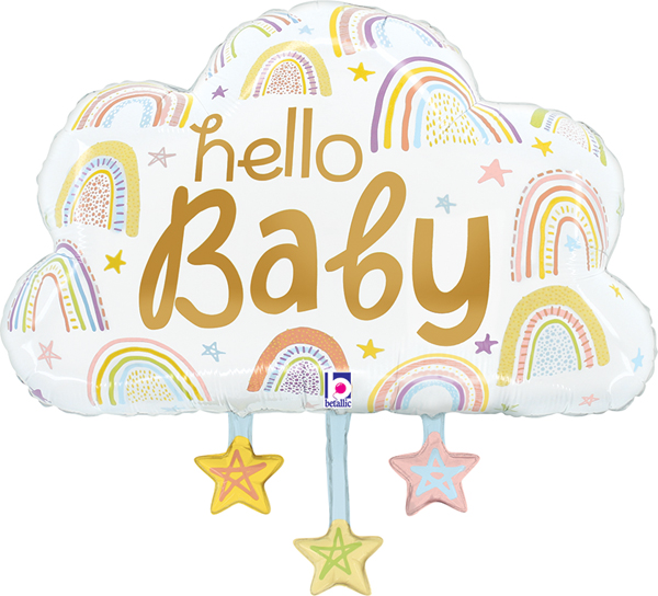 28 Inch Hello Baby Cloud Balloon - Balloons.com