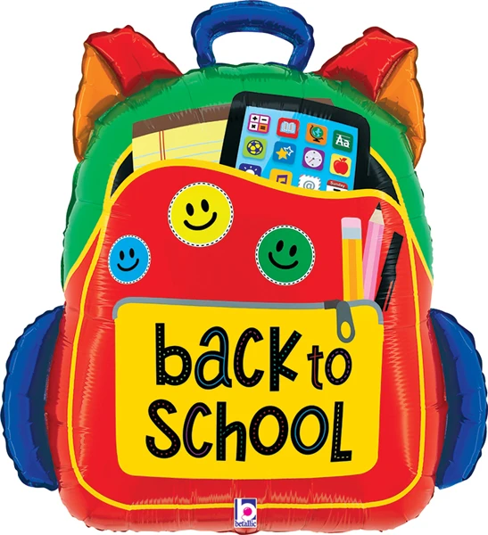 25" Back to School Backpack Balloon - Balloons.com