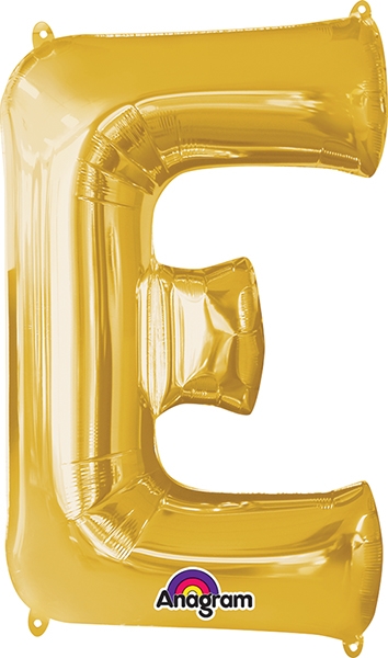 21x32 inch Gold Letter E Balloon - Balloons.com