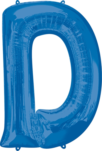 24x33 Inch Shape Blue Letter D Balloon - Balloons.com