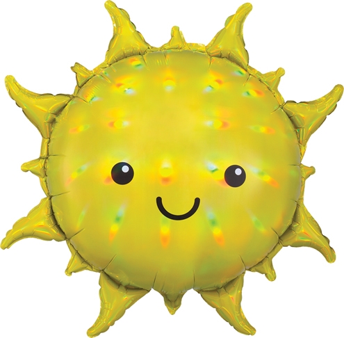 27 Inch Sun Iridescent Holographic Balloon - Balloons.com
