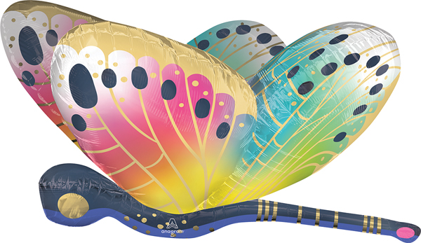 40 Inch Pastel Dragonfly UltraShape Balloon - Balloons.com