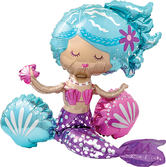 18 Inch Shimmering Mermaid Airfill Decor Balloon - Balloons.com