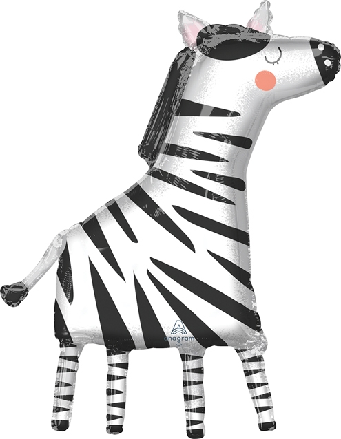 36 Inch Get Wild Zebra Balloon - Balloons.com