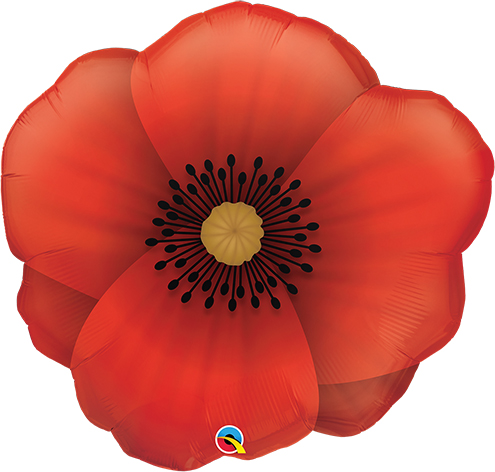 31 Inch Poppy Flower Balloon - Balloons.com