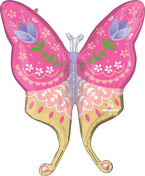 28" Spring Cheer Butterfly Balloon - Balloons.com