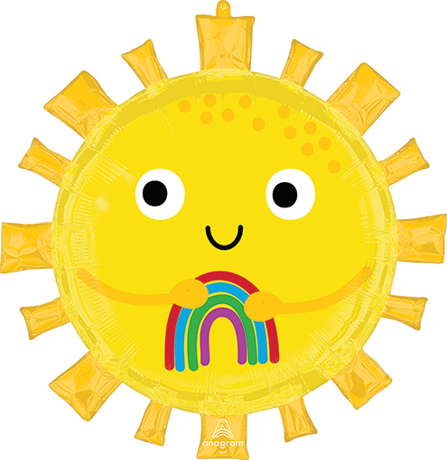 28 Inch Happy Sun Balloon - Balloons.com