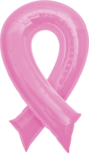 36 Inch Breast Cancer Awareness Pink Ribbon Balloon - Balloons.com