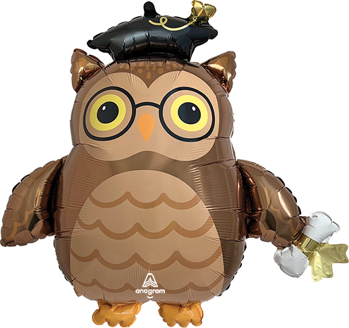 30 Inch Graduate Wise Owl Balloon - Balloons.com