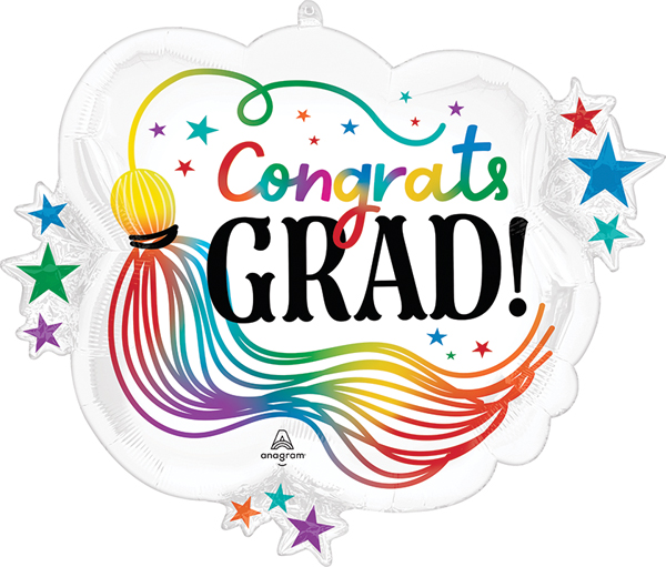 28 Inch Graduation Playful Wiggles Balloon - Balloons.com