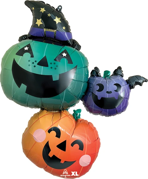 33" Halloween Fun & Spooky Pumpkin Stacker Balloon - Balloons.com