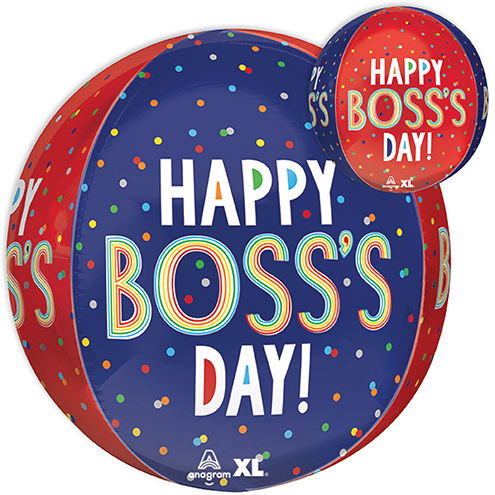 16 Inch Boss's Day Colorful Dots Orbz Balloon - Balloons.com