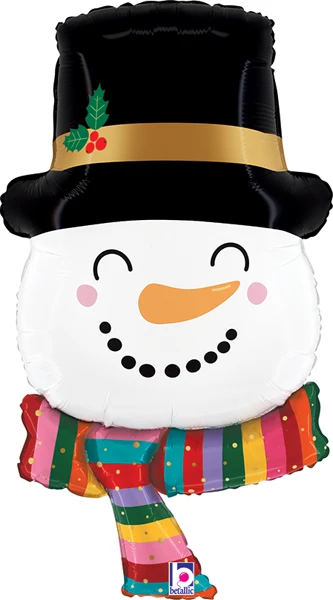 27" Christmas Joyful Snowman Balloon - Balloons.com
