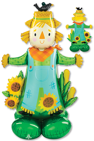 51 Inch AirLoonz Fall Scarecrow Air-Fill Balloon Decor - Balloons.com